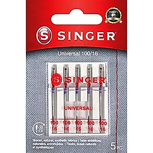 SINGER Heavy Duty Sewing Machine Needles, Size 100/16 - 5 Count