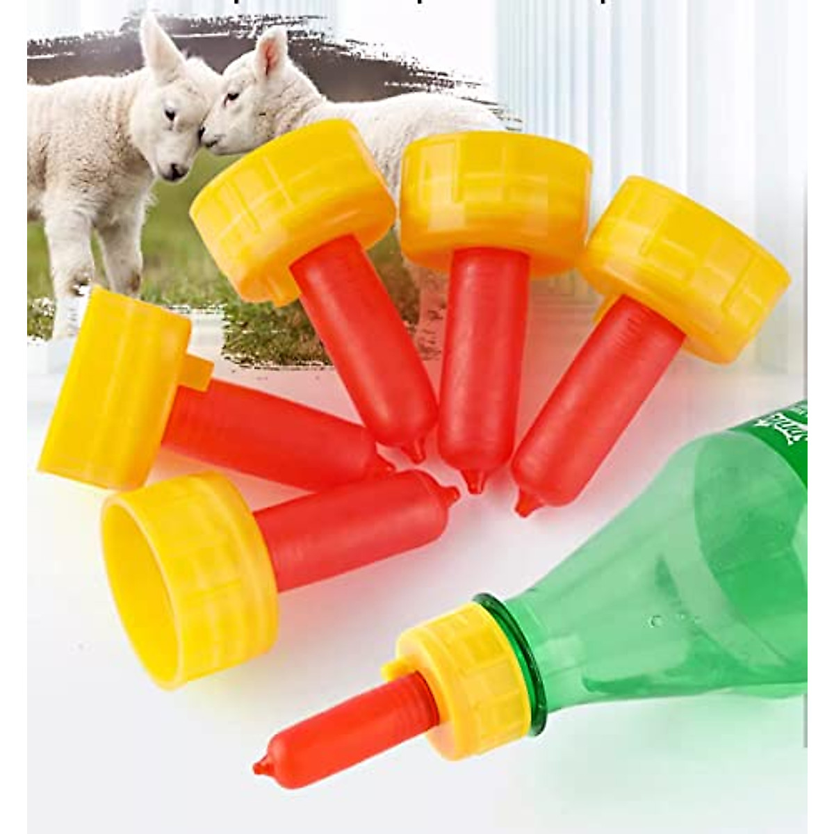 12 Pack Goat Nipple,Goat Supplies,Goat Bottles,Farm Supplies for Feeding Baby Goats Puppy
