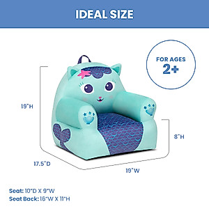 Delta Children - Gabby's Dollhouse Cozee Buddy Kids Chair, Blue