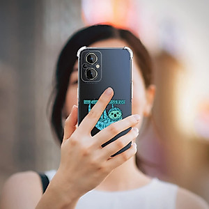Glisten - OnePlus Nord N20 Case, OnePlus N20 5G Case - Teal Floral Sloth Design Printed Slim Fit Clear Transparent Soft TPU Shockproof Designer Back Case/Cover for OnePlus Nord N20.