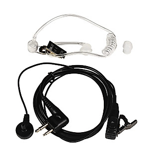 HQRP 2-Pin Headset with Earpiece & Microphone Compatible with Motorola RDV-5100, RDV-2020, RDU-2020, RDU-2080D, RDU-4100, RDU-4160D, RDV-2080D, RDV-5100 + HQRP Sun Meter