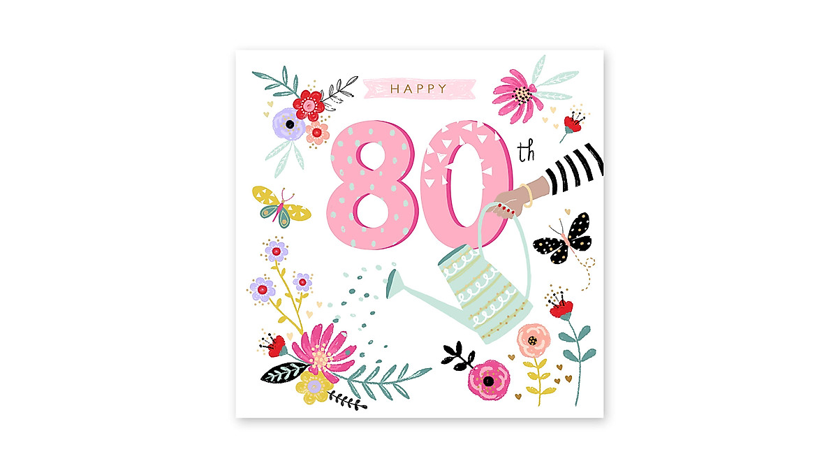 Cute 80th Birthday Card for Women | CENTRAL 23