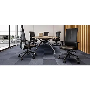 Leef Leather Desk Chair, Ergonomic Office Chair with Adjustable Arms for Laptop, Standing Desk Chair, 24/7 Comfort (Black)