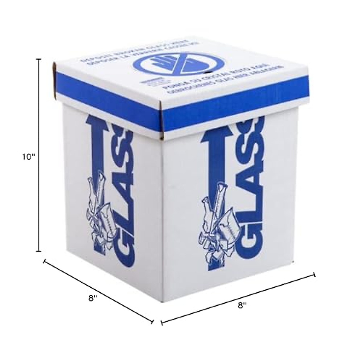 Small Glass Disposal Box, Bench Model, 8" x 8" x 10", case/6