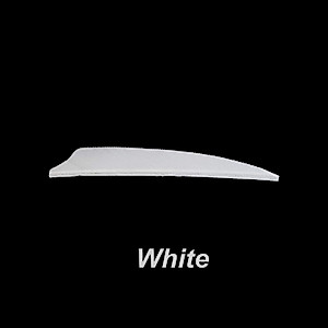 M.SJUMPPER ARCHERY Arrows 3 Inch Real Feathers Fletching with Shield Cut for DIY Hunting Shooting Shafts (36 Pack) (White)