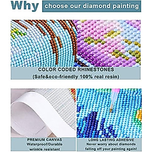 Adult Diamond Art Painting Kit,Beginner 5D Diamond Art Set,DIY Full Diamond Craft,Round Diamond Painting Kit,Green Elf Girl Gemstone Painting Kit,Craft Family Wall Art Deco[13.65x13.65 inches]