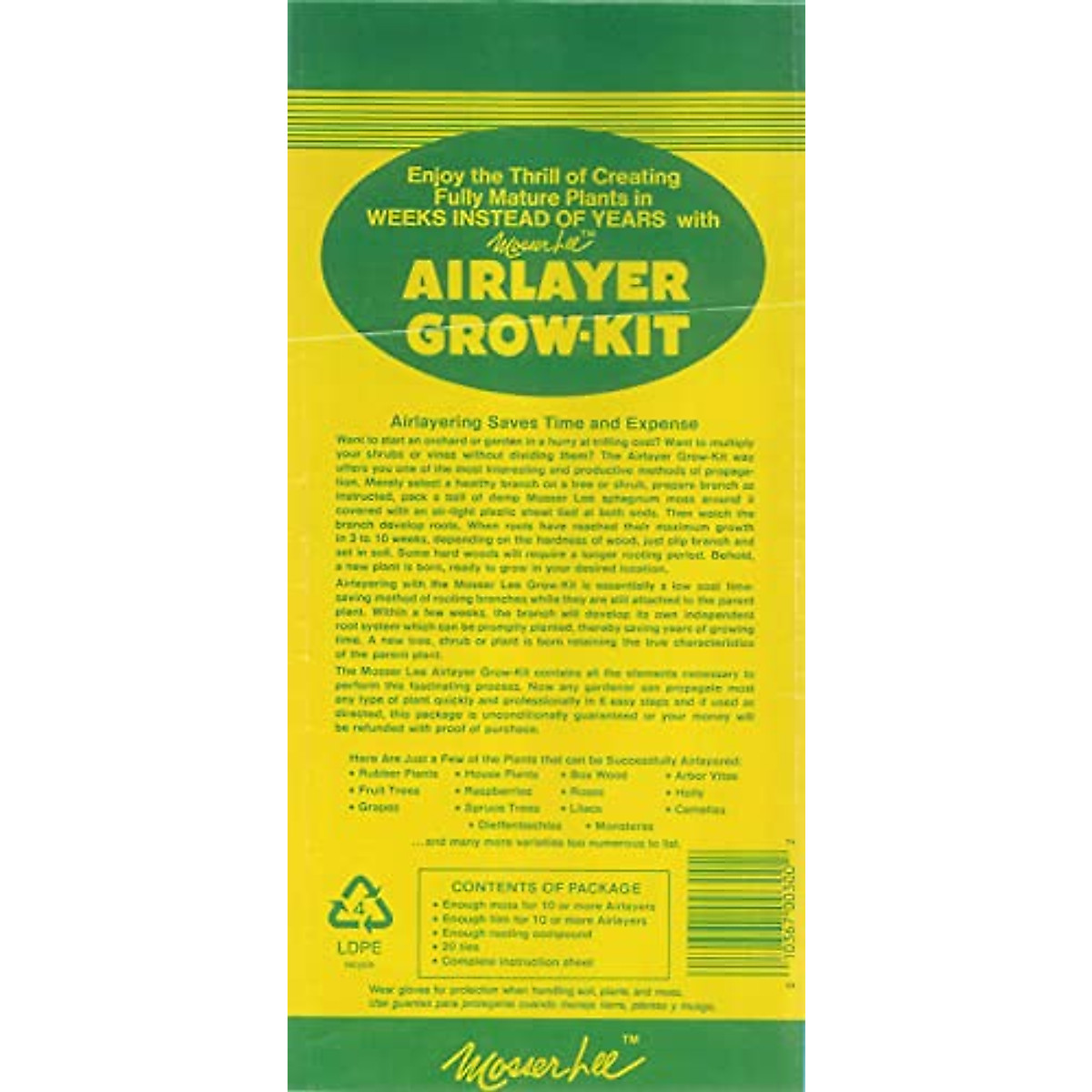 Mosser Lee ML0300 Airlayer Grow-Kit, 224 cu. in.
