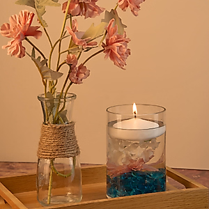 Capaniel 3 inch White Floating Candles, 48 Packs Unscented Floating Candles for Centerpieces-10 Hours Burn Time-3” Floating Tealight Candles for Cylinder Vases, Pool, Wedding, Party, Valentine's Day