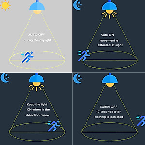 Motion Sensor Light Bulb Outdoor Indoor, 15W (100W Equivalent) Daylight 5000K 1500LM E26 A21 Radar Motion Activated Dusk to Dawn Light for Stairway, Hallway, Porch, Garage, Driveway, Patio, 2 Pack