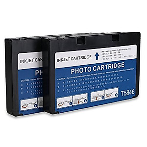 F-INK Remanufactured Ink Cartridge Replacement For T5846 Ink,Works With PictureMate PM225 PM200 PM300 PM240 PM260 PM280 PM290 Printer -2PK