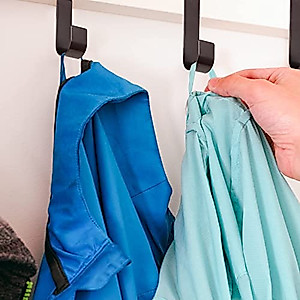 12 Pcs 1 3/8 1 3/4 inch Over The Cabinet Door Hooks Organizer Holder Over Door Z-Shaped Metal Hanger Hook Bathroom Organizer Rack Hanger for Clothes Towels Keys