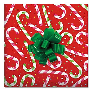 Current Candy Cane Joy Christmas Rolled Wrapping Paper - Premium Jumbo 23-Inch x 32-Foot Gift Wrap Roll, 61 Square Feet Total