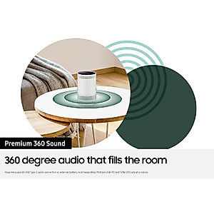 Samsung 30”- 100” The Freestyle FHD HDR Smart Portable Projector for Indoor and Outdoor Home Theater Big Screen Experience with Premium 360 Sound (SP-LSP3BLAXZA, 2022 Model)