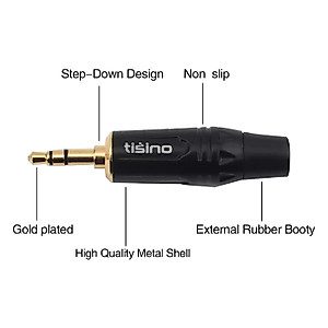 tisino 3.5mm to Dual XLR Stereo Cable 1/8 inch Mini Jack to 2 XLR Male Y Splitter Adapter Cord- 6.6 FT