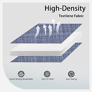 LOKATSE Home 2 Piece Bar Height Patio Chairs Outdoor Swivel Stools Set Furniture with All Weather Metal Frame, Blue Tesling Fabric