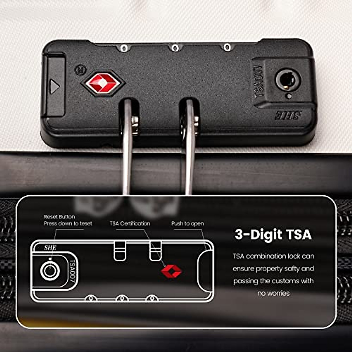 GinzaTravel Luggage Sets 3 Piece PC ABS Hardside Lightweight Suitcase with 4 Universal Wheels TSA Lock Carry On 20 25 29 InchGiant series-01 (Silver, 3-Piece Set(20"/25"/29"))