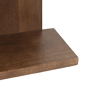 Kate and Laurel Braxton Modern Farmhouse Three-Tier Wall Shelf, 12 x 7 x 32, Natural Brown, Transitional Tiered Wood Display Shelf for Kitchen Spice Rack