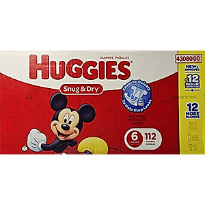Huggies Snug & Dry Diapers, Size 6, 112 Count (Packaging May Vary)