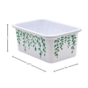 Teacher Created Resources Eucalyptus Small Plastic Storage Bin 6-Pack (TCR2088589)
