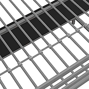 DHP Mabel Full Metal Loft Bed with Desk in Silver