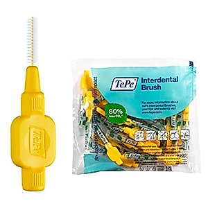 TEPE Original interdental Brushes 0.7 mm Yellow (Pack of 25) Multi-Pack 25 Pieces