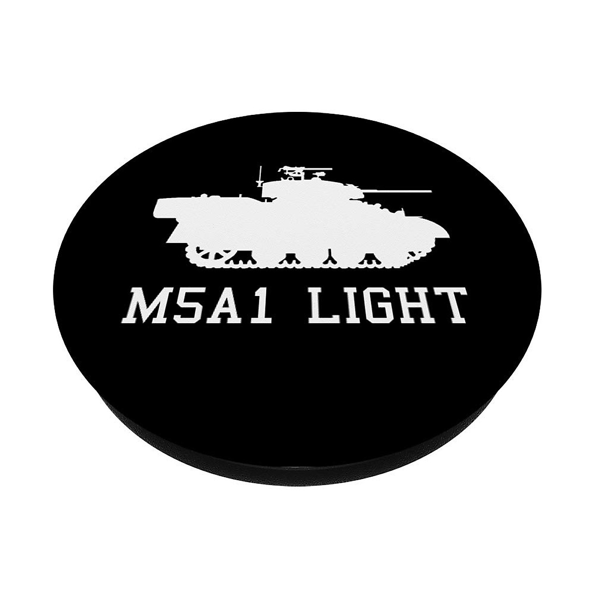 WWII US Tank M5A1 Light Silhouette PopSockets PopGrip: Swappable Grip for Phones & Tablets