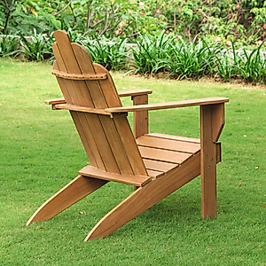 Cambridge Casual Arie Patio Adirondack, Fire Pit Lounge Chair/Natural Teak