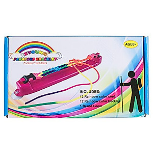 Craft County Paracord Parachute Cord Jig Bracelet Loom-Plastic Wristband Maker - Paracord Braiding Weaving DIY Tool