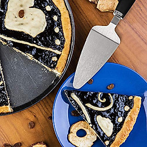 2 Pieces Stainless Steel Pie Server Set Cake Cutter Serrated Spatula Pizza Tart Dessert Slicer for Cutting and Serving Desserts Brownies Lasagna
