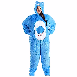 Adult Plus Size Care Bears Grumpy Bear Costume Grumpy Bear Onesie Suit 4X Blue