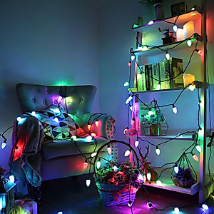 iBaycon C9 Christmas Lights 72ft 200 LED 8 Modes Xmas String Lights Waterproof Solar Fairy Lights for Garden, Patio, Fence, Balcony, Outdoors (Multicolor)