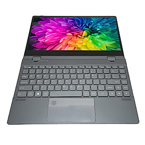 ASHATA 360° Flip 14.1 Laptop, FHD IPS 4K Touch Screen, 12GB RAM, for Intel Processor Fingerprint Unlock Support for Windows 10 11, Backlit Keyboard, 10 Point Touch (US 256GB)