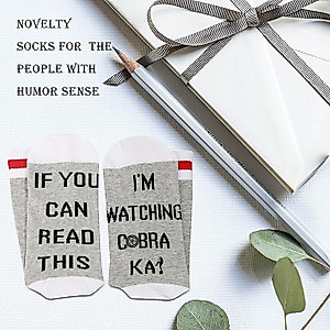 2 Pairs Novelty Socks For Men Women Karate Gift If You Can Read This I’m Watching Kai