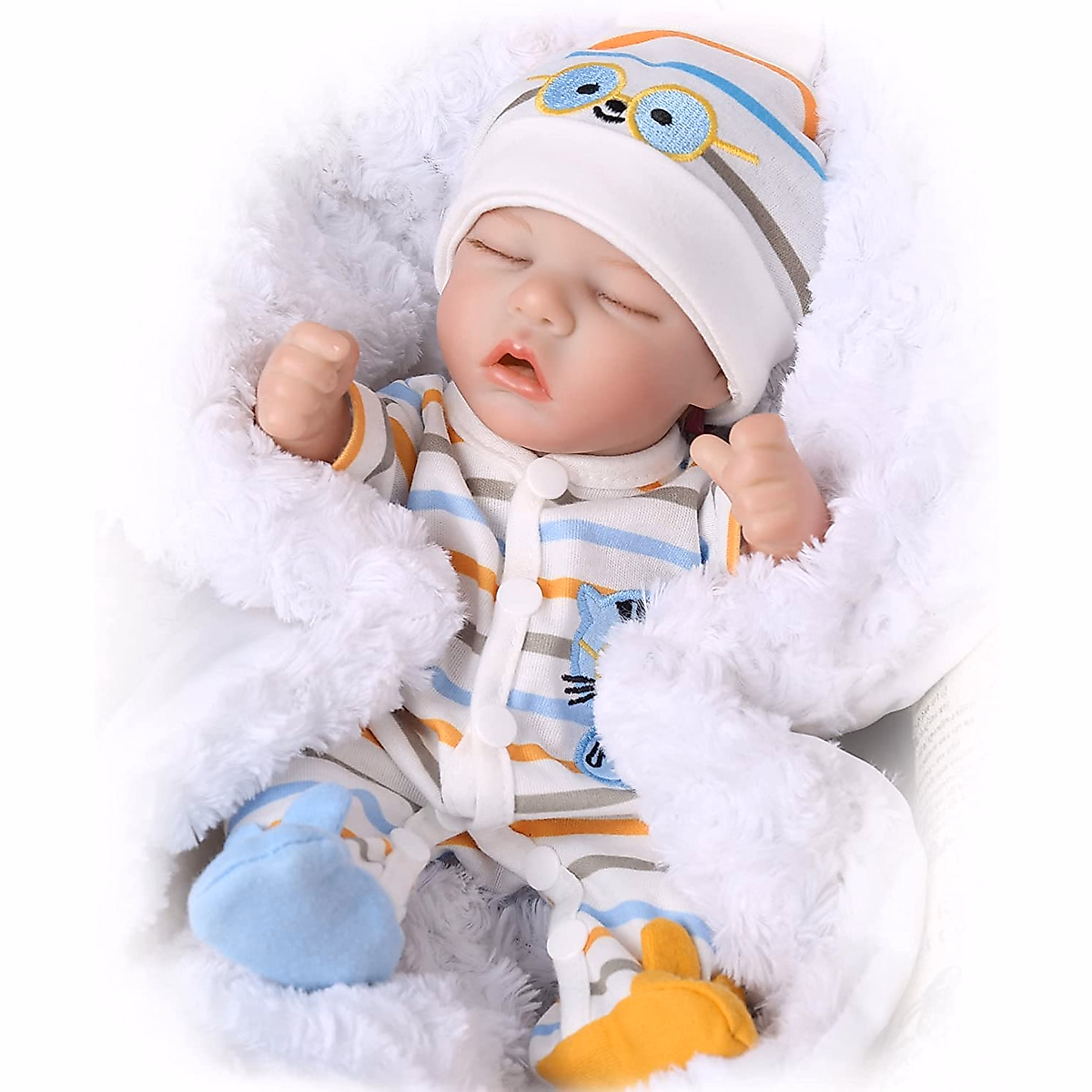 CARANOVO Reborn Baby Dolls - 12 Inch Realistic Sleeping Newborn Small Baby Doll for 3 + Year Old Kids