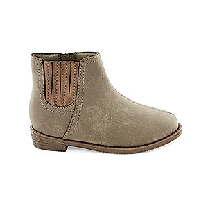 Simple Joys by Carter's Girls Ella Chelsea Bootie Fashion Boot, Taupe, 4 Toddler