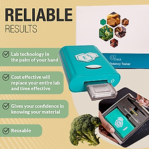 tCheck 3 Portable Potency Tester with Reusable Tray | UV Spectrometer for Accurate Potency Testing - Herbal Kit for Infusions, Edibles, Concentrates & Oils (Not for Flower Testing) Blue