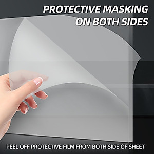 CALPALMY (2-Pack 11 x 14” Clear Acrylic Sheet Plexiglass – 1/8” Thick; Use for Craft Projects, Signs, Display Cases, Sneeze Guard and More; Cut with Cricut, Engraver, Saw or Hand Tools