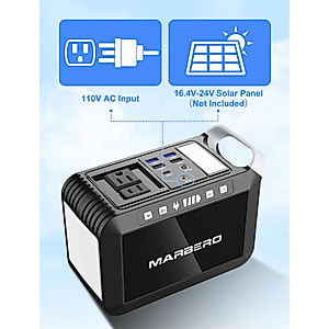 MARBERO 40000mAh Portable Power Bank with AC Outlet and 100W Portable Solar Panel for iPhone, Galaxy, Tablets Outdoor Camping Home Office Emergency,iPhone, Galaxy, Tablets