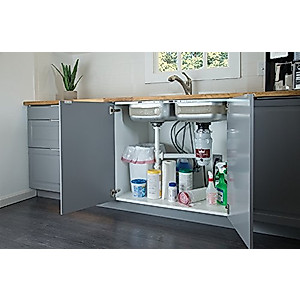 Waste King 1/3 HP Garbage Disposal with Power Cord, Compact Food Waste Disposer for Under Kitchen Sink, L-111