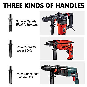 Aceart Firewood Log Drill Bit, 5Pcs Removable Wood Splitter Screw with Round + Hex + Square Shank, 32MM Heavy Duty Drill Screw Cone Driver for Hand Drill Stick