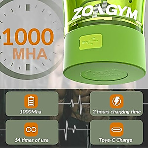 Electric Protein Shaker Bottle, 24 oz USB Rechargeable Blender Bottles, Shaker Bottles for Protein Mixes with BPA Free, Blender Accessories, Made with Tritan Portable Blender Cup for Protein Shakes