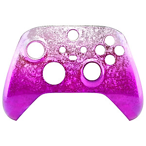 eXtremeRate Custom Shell for Xbox Core Wireless Controller - Revamp Your Gaming Gear - Ice Flake Magenta Replacement Acessories Cover Faceplate for Xbox Series X & S Control [Controller NOT Included]