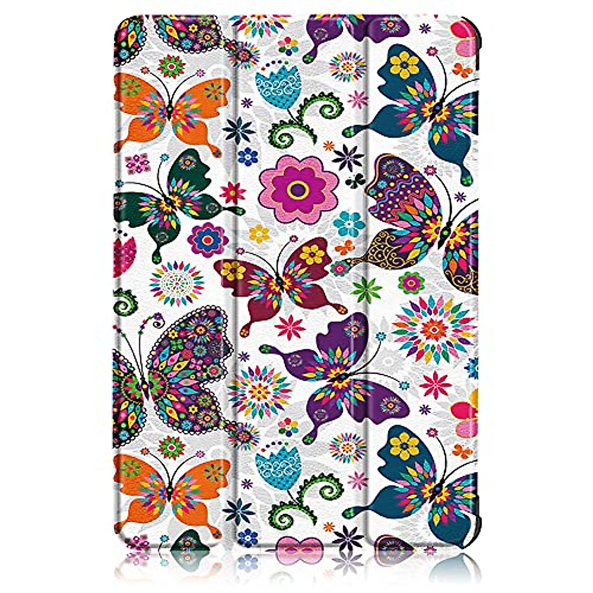 EpicGadget Case for Amazon Fire HD 10 / Fire HD 10 Plus (11th Generation, 2021 Released) - Lightweight Tri-fold Stand Auto Wake/Sleep Folio Cover Case + 1 Screen Protector and 1 Stylus (Butterfly)