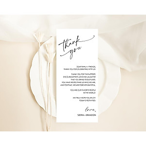 All Ewired Up Wedding Thank You Note, Printed Personalized, Place Setting, Thank You Card, Wedding Thank You Note, Table Thank You Card, Greenery, Eucalyptus