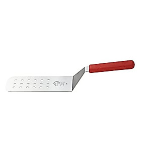 Mercer Culinary Millennia Perforated Turner, 8 Inch x 3 Inch, Red