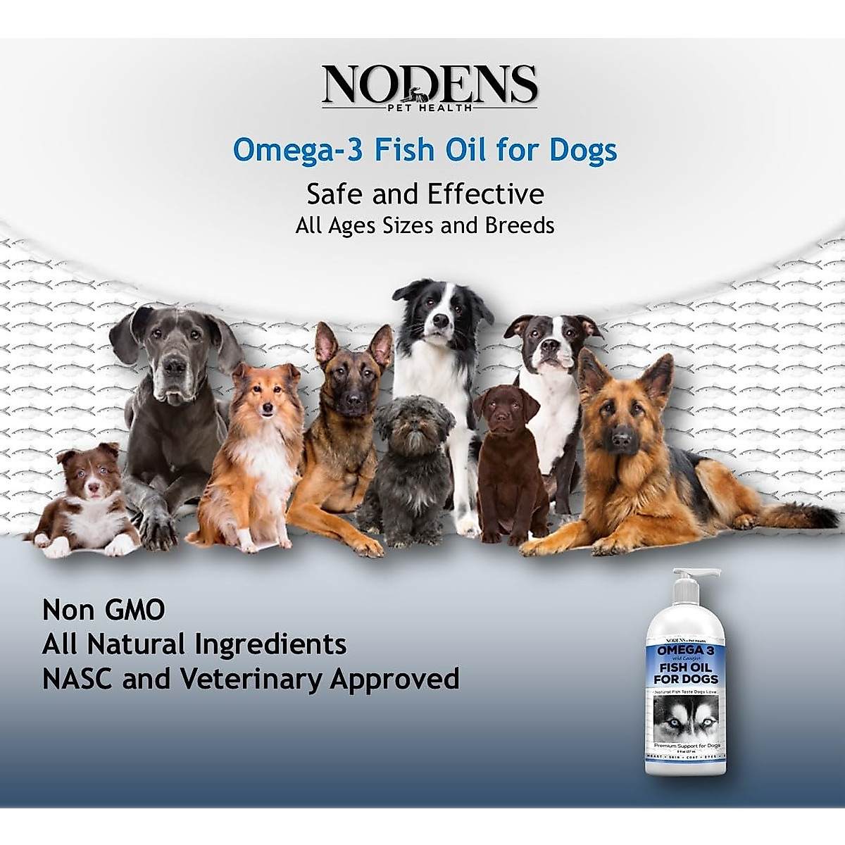 Fish Oil for Dogs Natural Omega 3 Fish Oil Liquid - Dog Skin & Coat Supplement - Dog Fish Oil Supplement for Shedding, Allergy & Itch Relief - Omega 3 Fish Oil Dogs Joints, Immune Support & Digestion