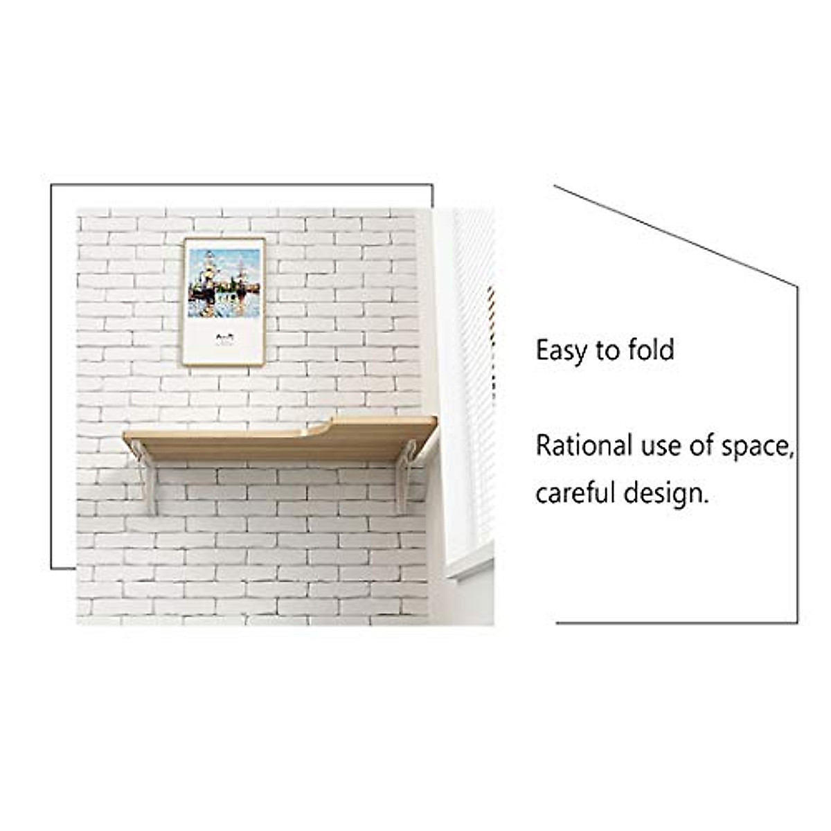 Wall-Mounted Drop-Leaf Table, Solid Wood Children Table,Home Office Table Desk Workstation Computer Desk, Trestle Desk