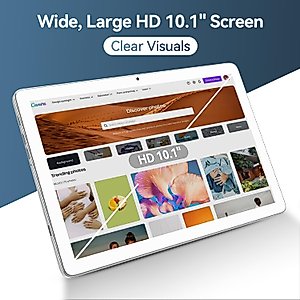 Tablet 2025 Latest Android Tablet 10 inch, Octa-Core 5G WiFi Tablet with Keyboard, 128GB + 8GB + 1TB Expandable Storage, Large Touch-Screen Tablet, 13MP Dual Camera/Bluetooth/GPS/HD Display/Mouse/Case