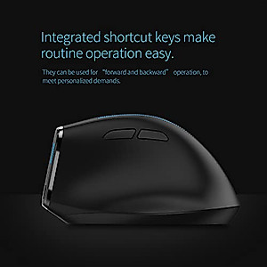 zelotes Ergonomic Vertical Wireless Optical Rechargeable USB Computer Right Handed Mouse