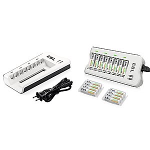 EBL 16 Counts AA Rechargeable Battery with 808U Battery Charger Combo